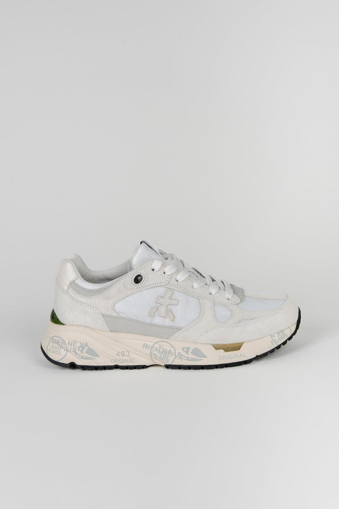 Sneakers Premiata Mased 7823 blancas con serraje y tejido técnico | Rivera
