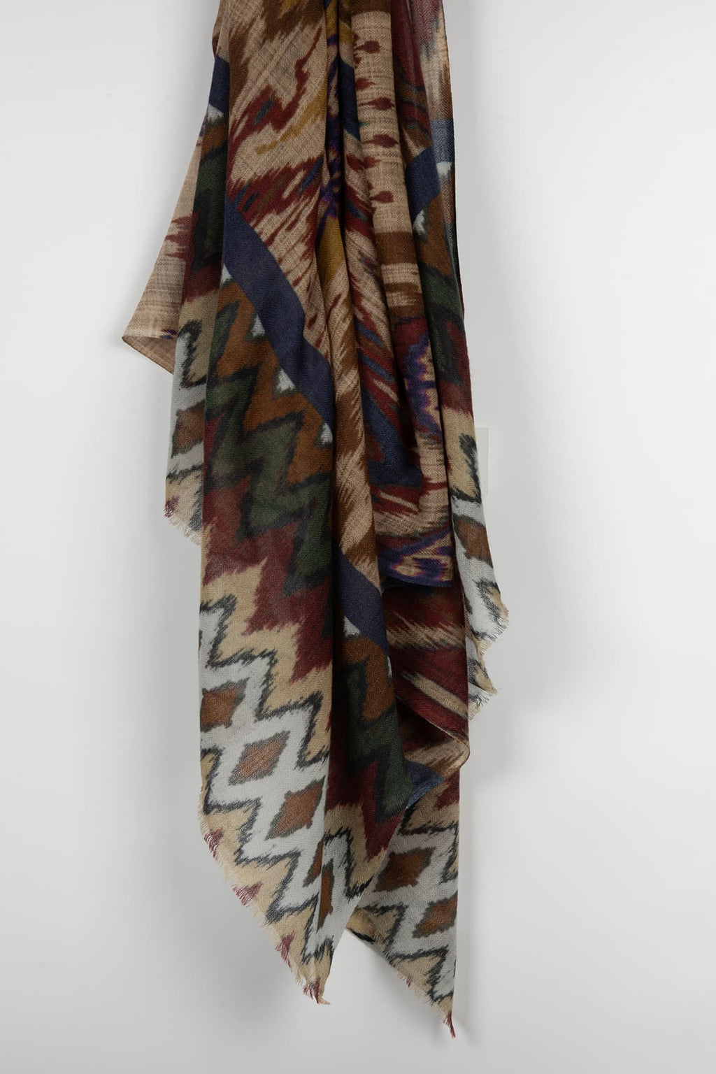 Fular étnico multicolor en tonos tierra y burdeos | Fular mujer Rivera