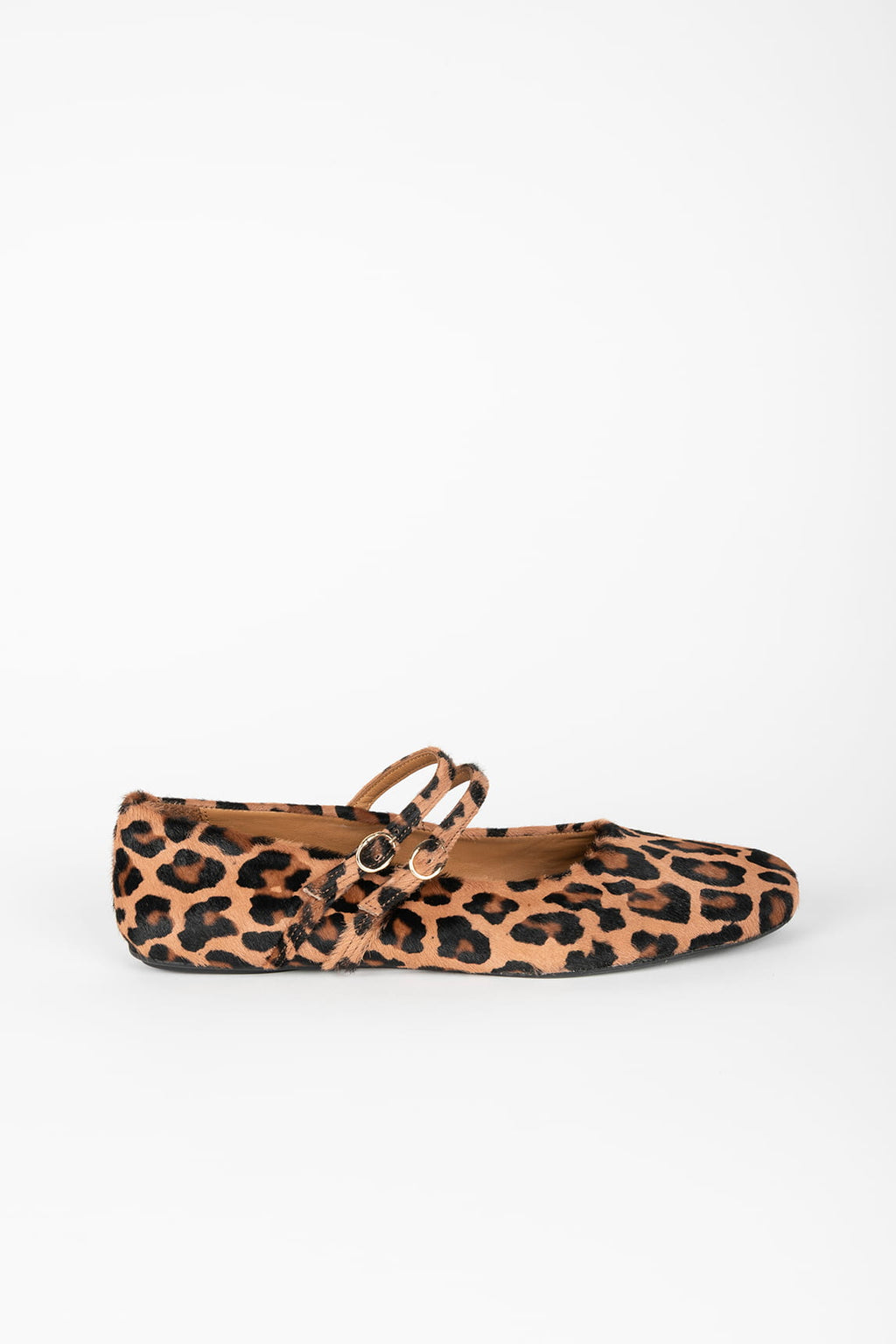 Women's Mary Jane ballet flats with double buckle leopard print – Rivera